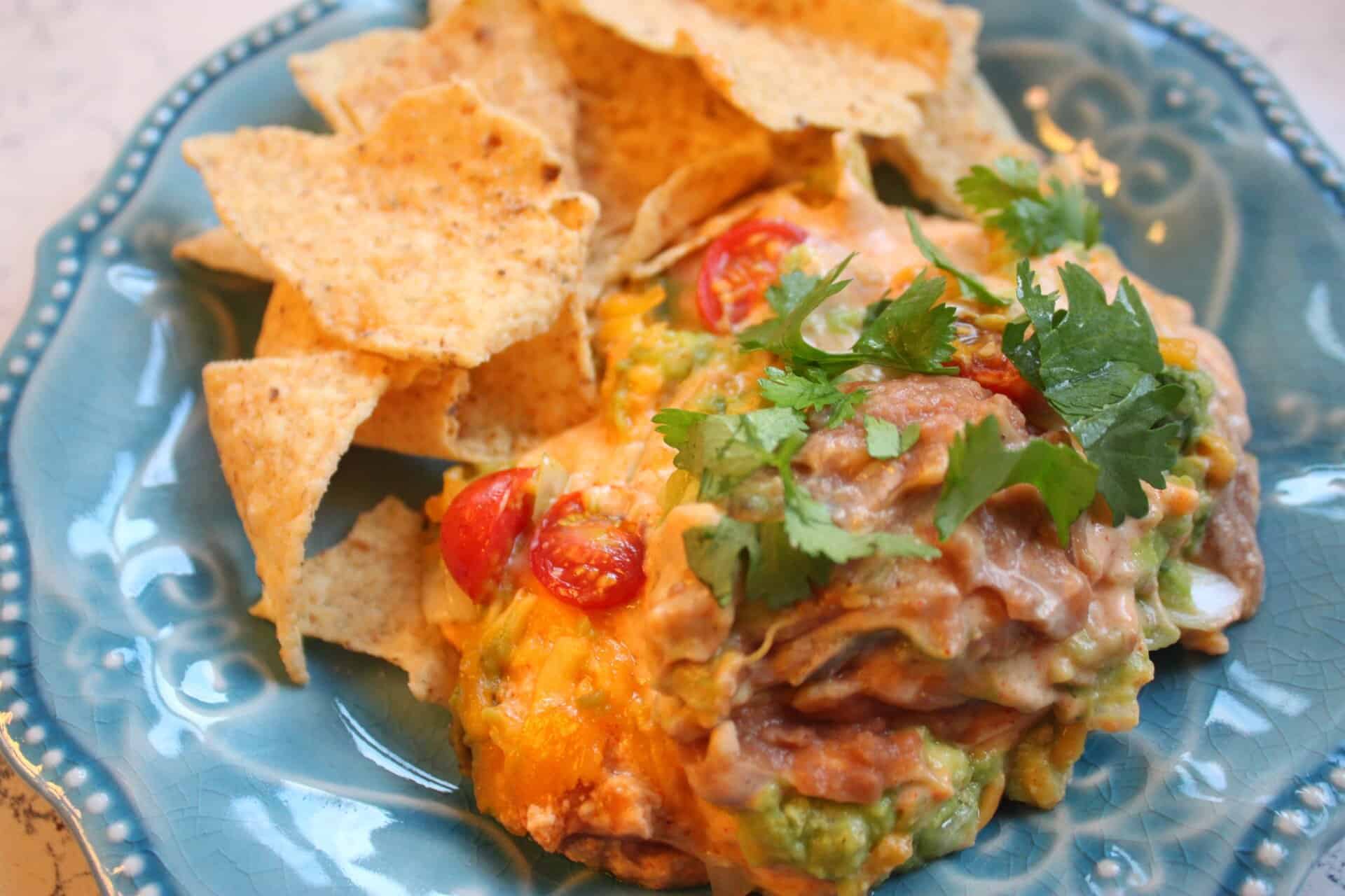 Crowd-Pleasing 7-Layer Mexican Bean Dip for Dinner or Parties | Heidi's ...